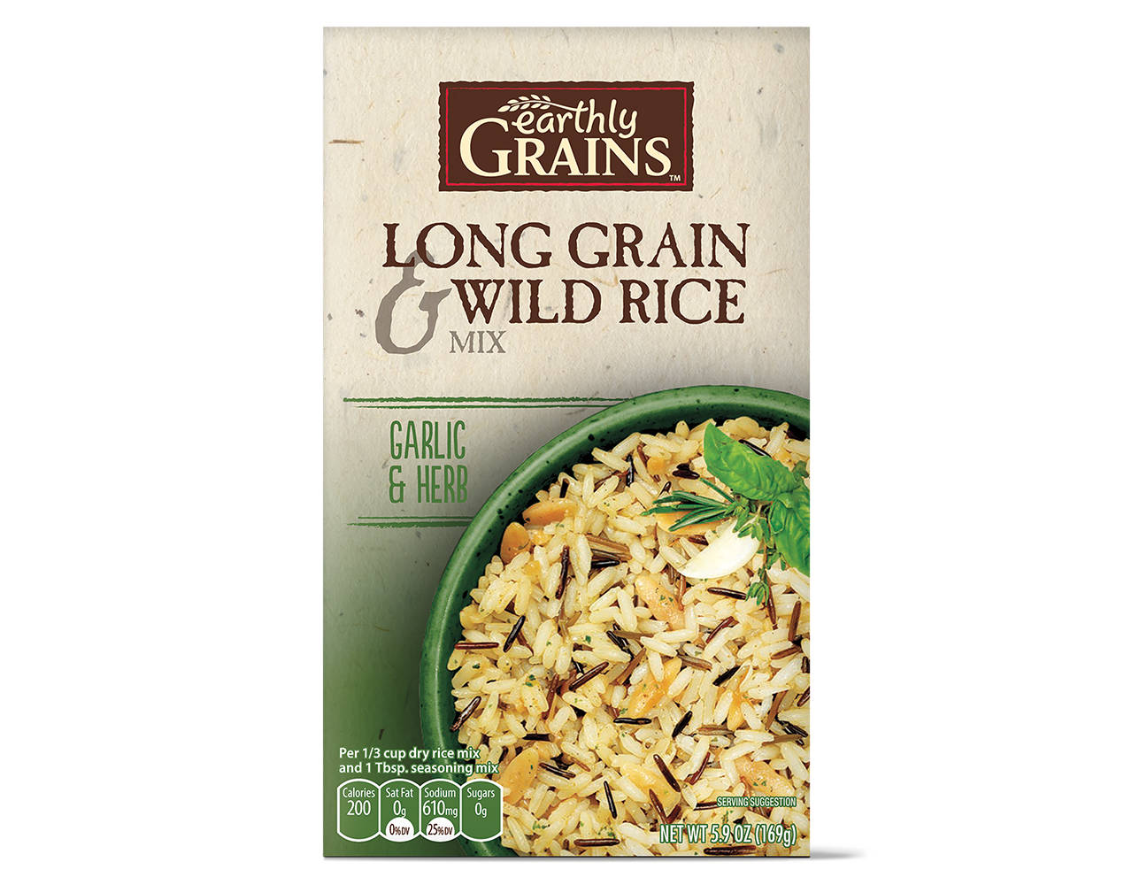 Earthly Grains Garlic and Herb Long Grain & Wild Rice Mix, 5.9 oz