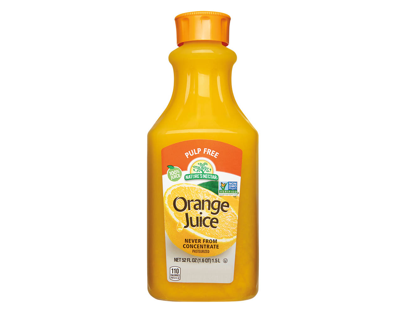 Nature's Nectar Pulp Free Orange Juice, 52 fl oz