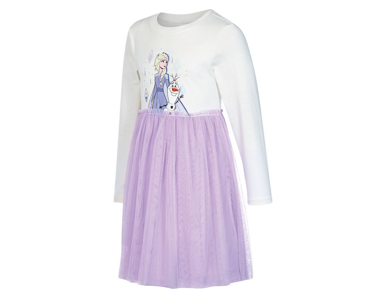 Licensed Children's Frozen Character Long Sleeve Tulle Dress, S
