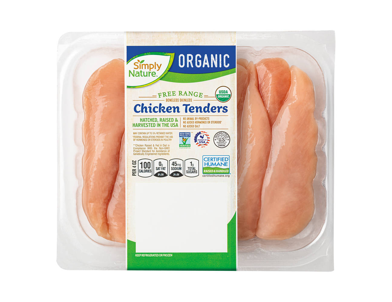 Simply Nature Organic Chicken Tenderloins, per lb
