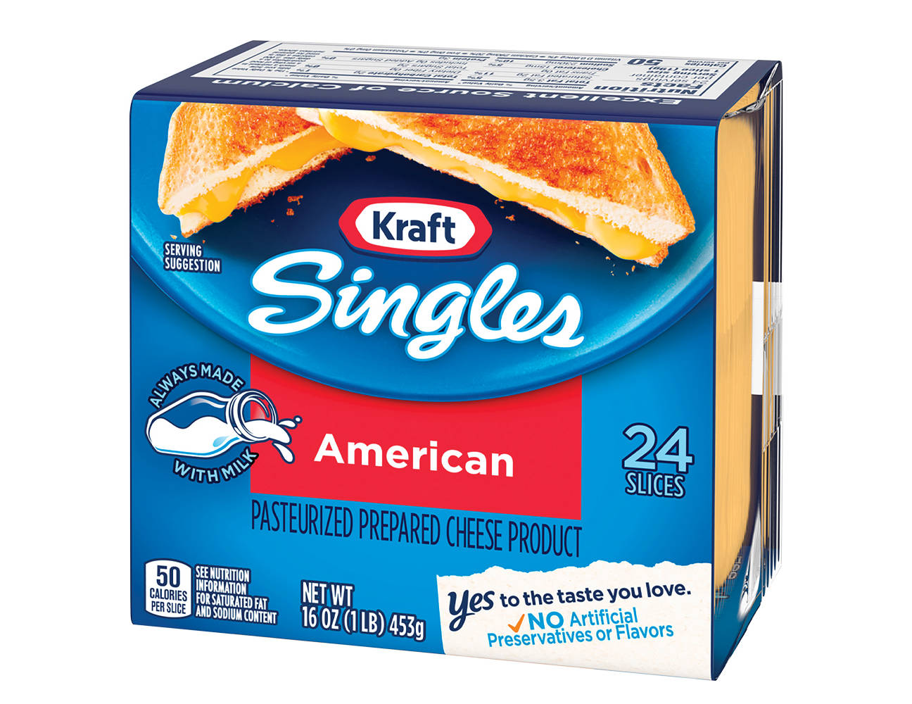 Kraft American Cheese Singles, 24 count