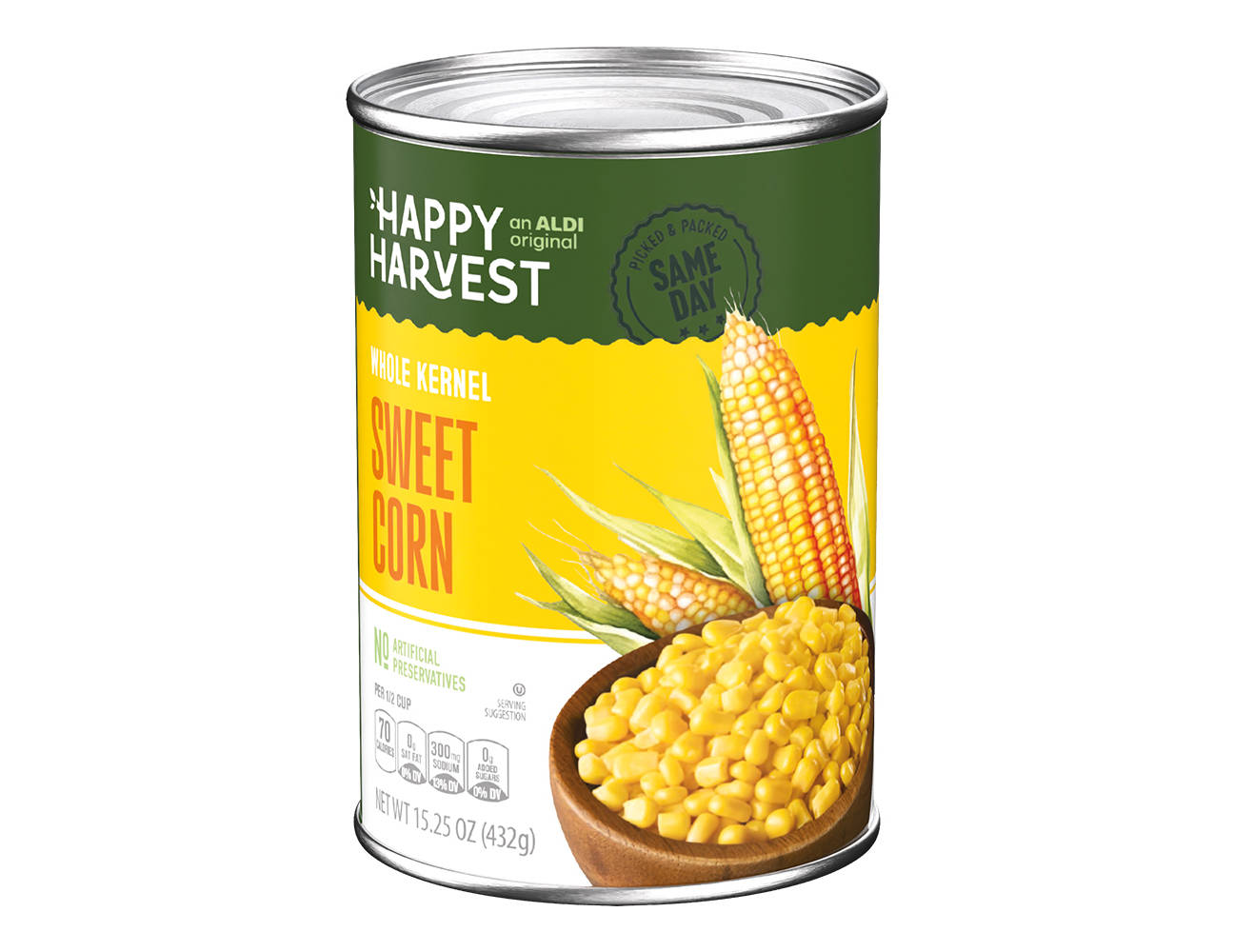 Happy Harvest Canned Whole Kernel Golden Sweet Corn, 15.25 oz