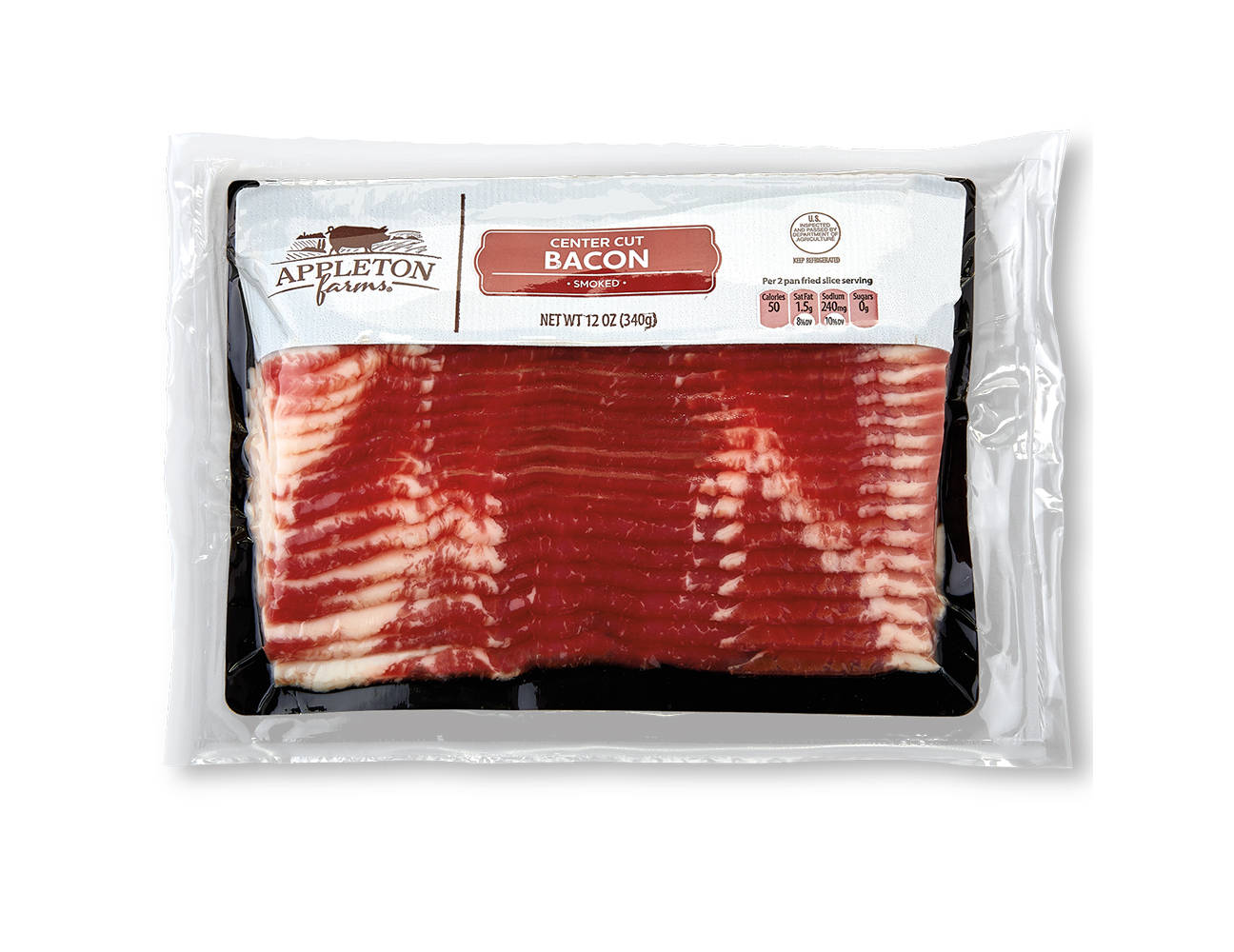 Appleton Farms Center Cut Bacon, 12 oz