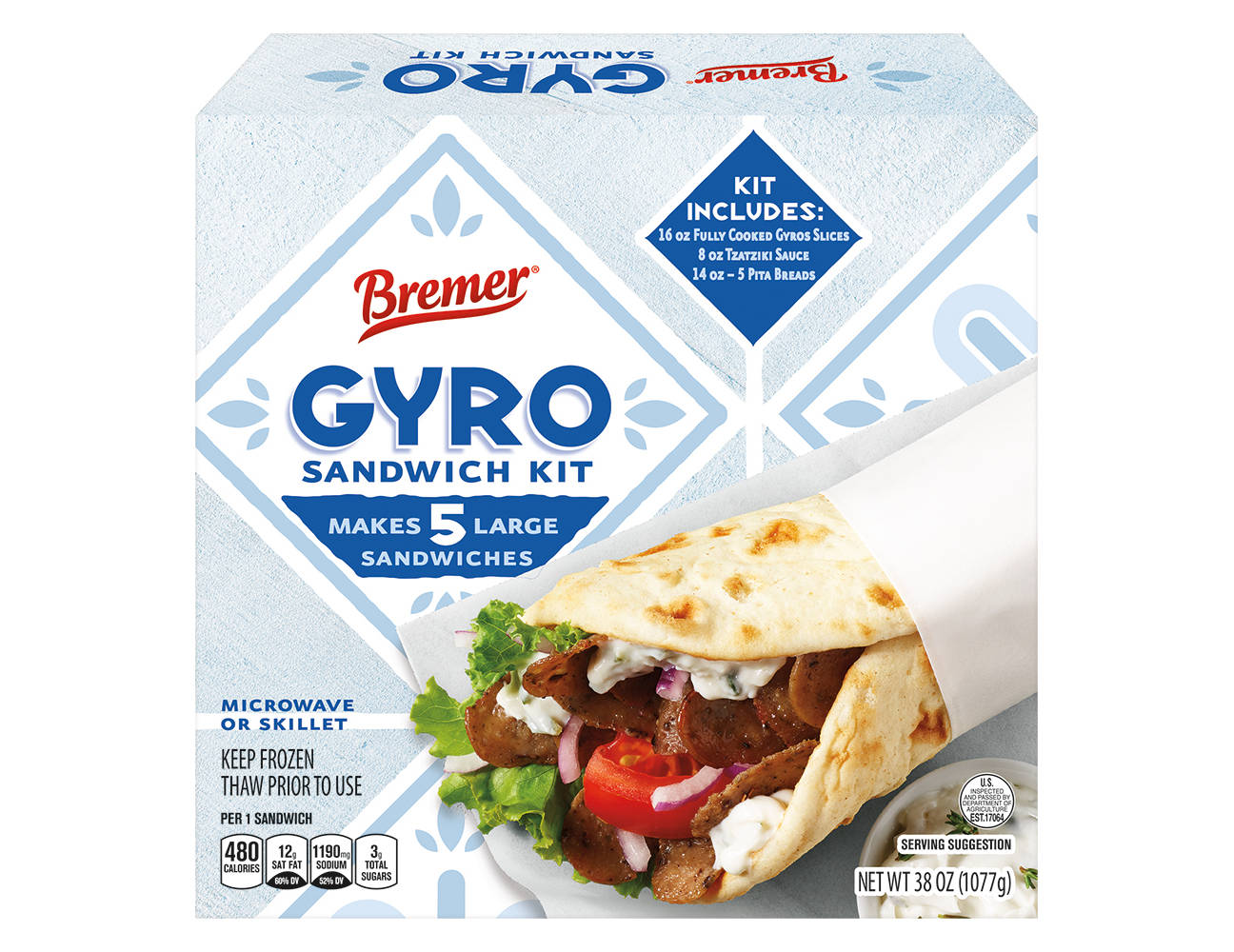 Bremer Gyros Kit, 38 oz