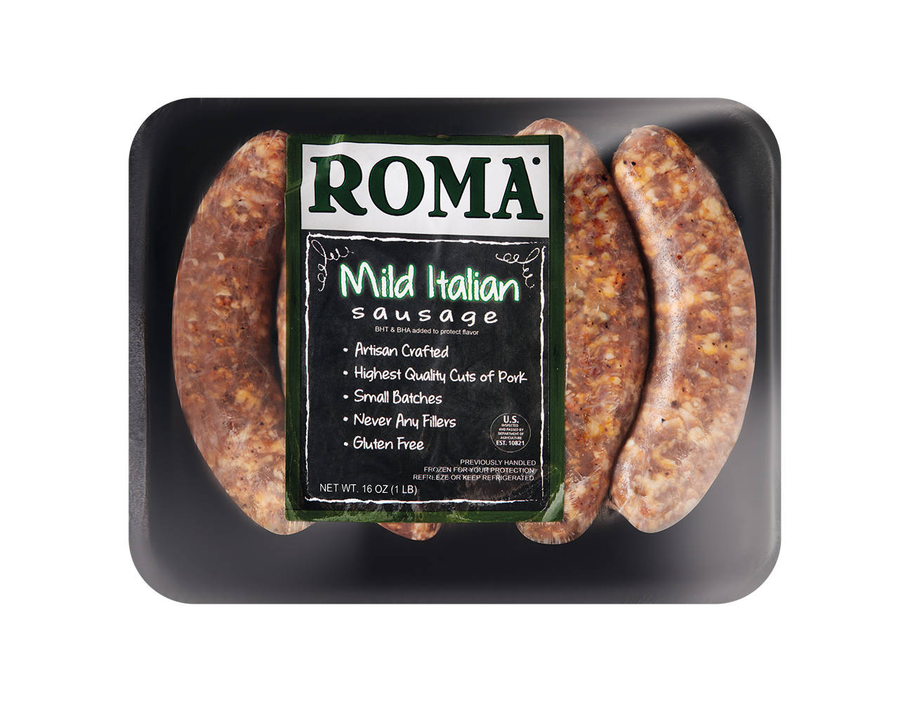 Roma Sausage Mild Italian Sausage, 16 oz