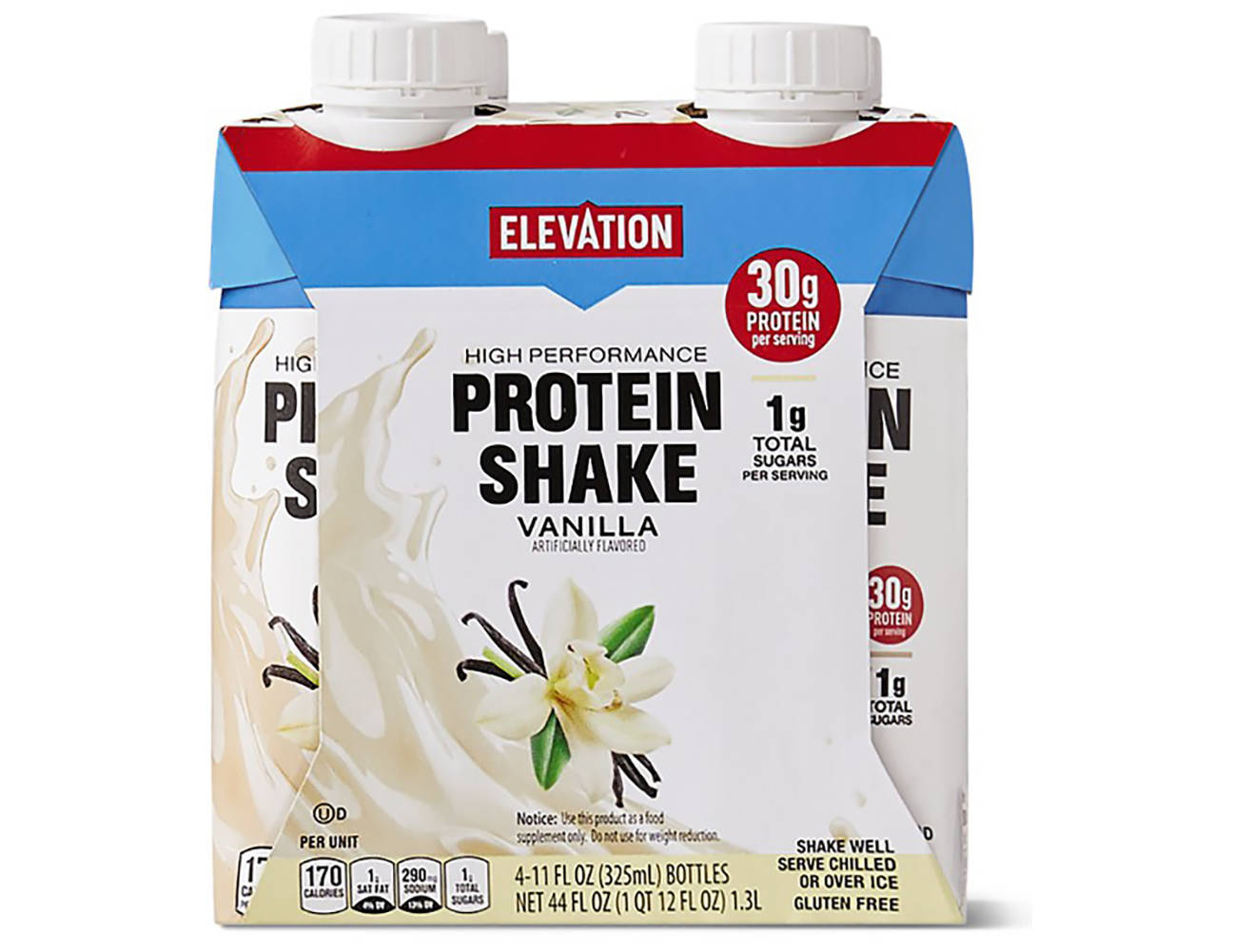 Elevation Vanilla Ready to Drink Protein Shake, 4 count