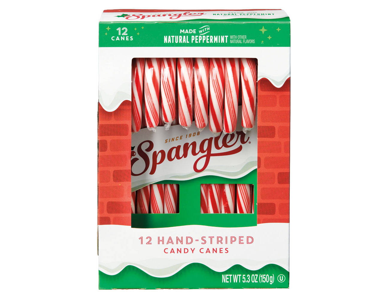 Spangler Peppermint Flavor Candy Canes, 12 count