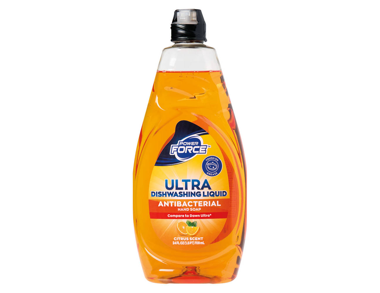 Power Force Citrus Scent Dishwashing Liquid Detergent, 24 fl oz