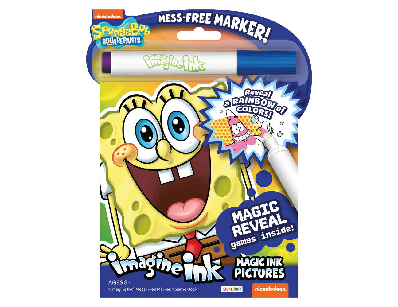 Bendon SpongeBob Character Magic Ink with Mess Free Marker