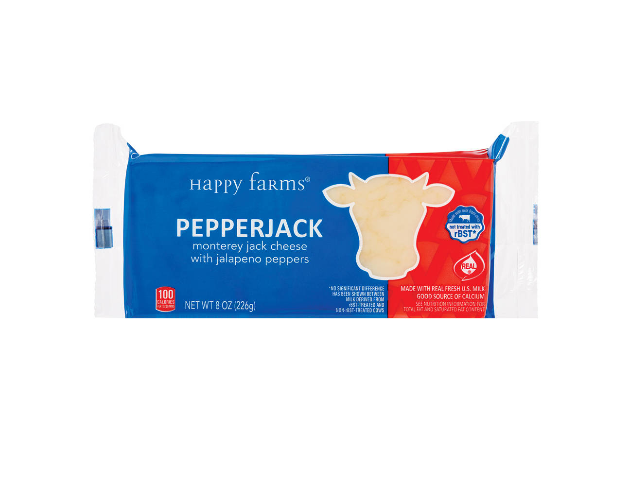 Happy Farms Pepper Jack Cheese Block, 8 oz