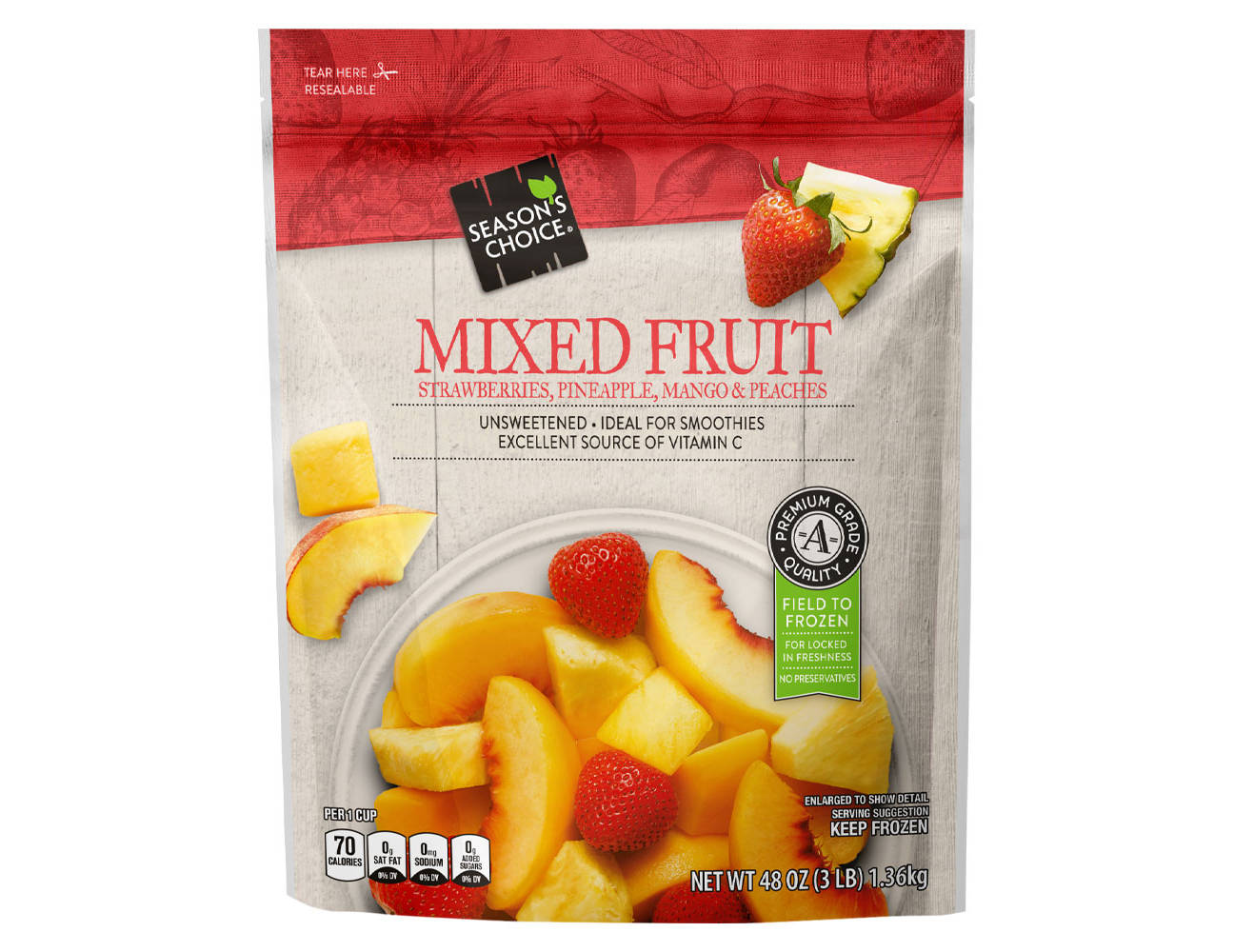 Season's Choice Frozen Mixed Fruits, 48 oz