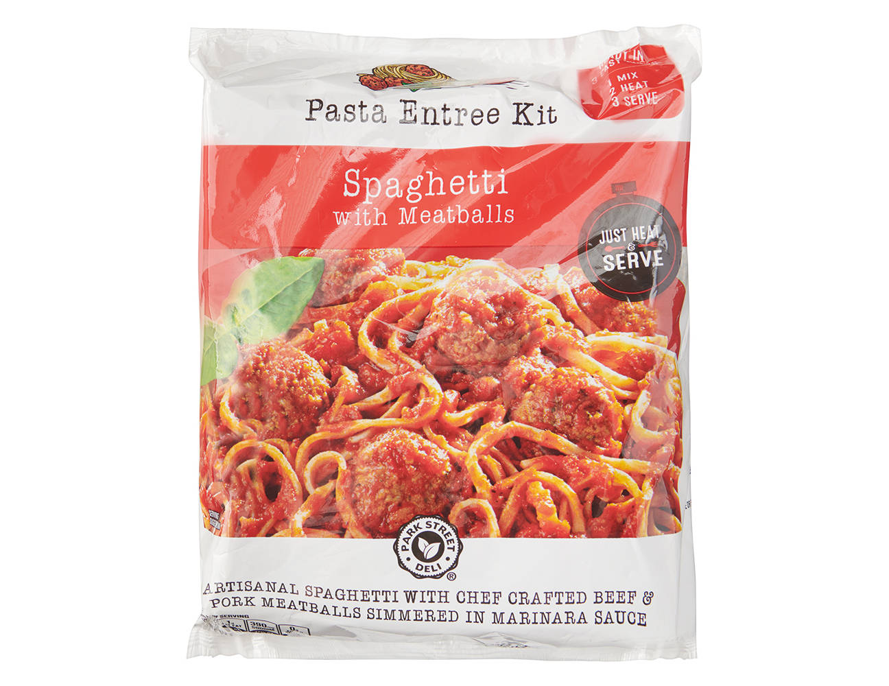 Park Street Deli Spaghetti with Meatballs Meal Kit, 37 oz