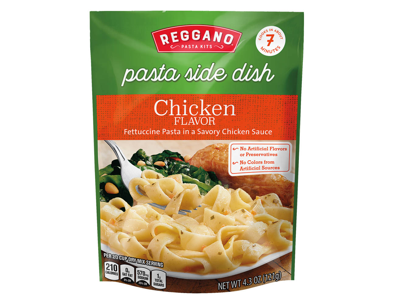 Reggano Chicken Flavor Fettuccine Pasta, 4.3 oz