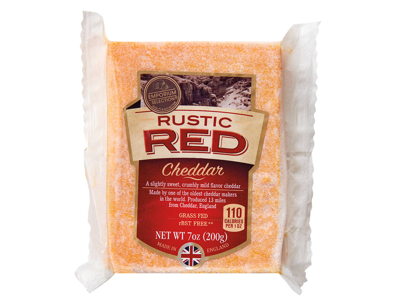 Emporium Selection Rustic Red Cheddar Cheese, 7 oz