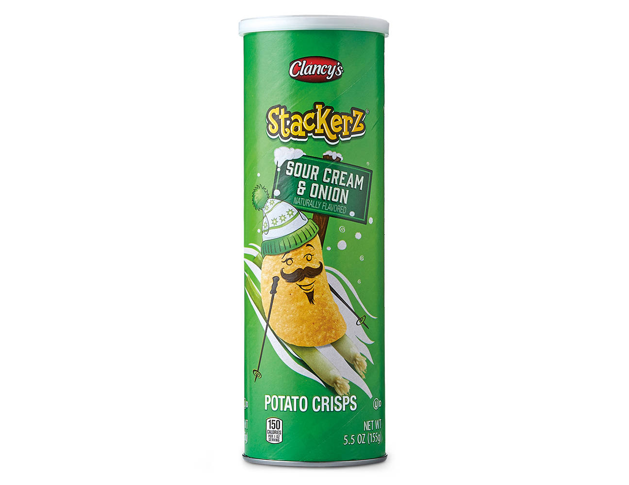 Clancy's Sour Cream and Onion Stackerz Potato Crisps, 5.5 oz