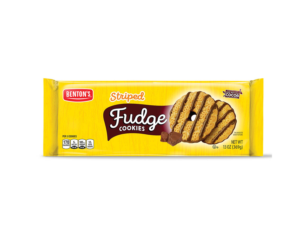 Benton's Fudge Striped Shortbread Cookies, 13 oz
