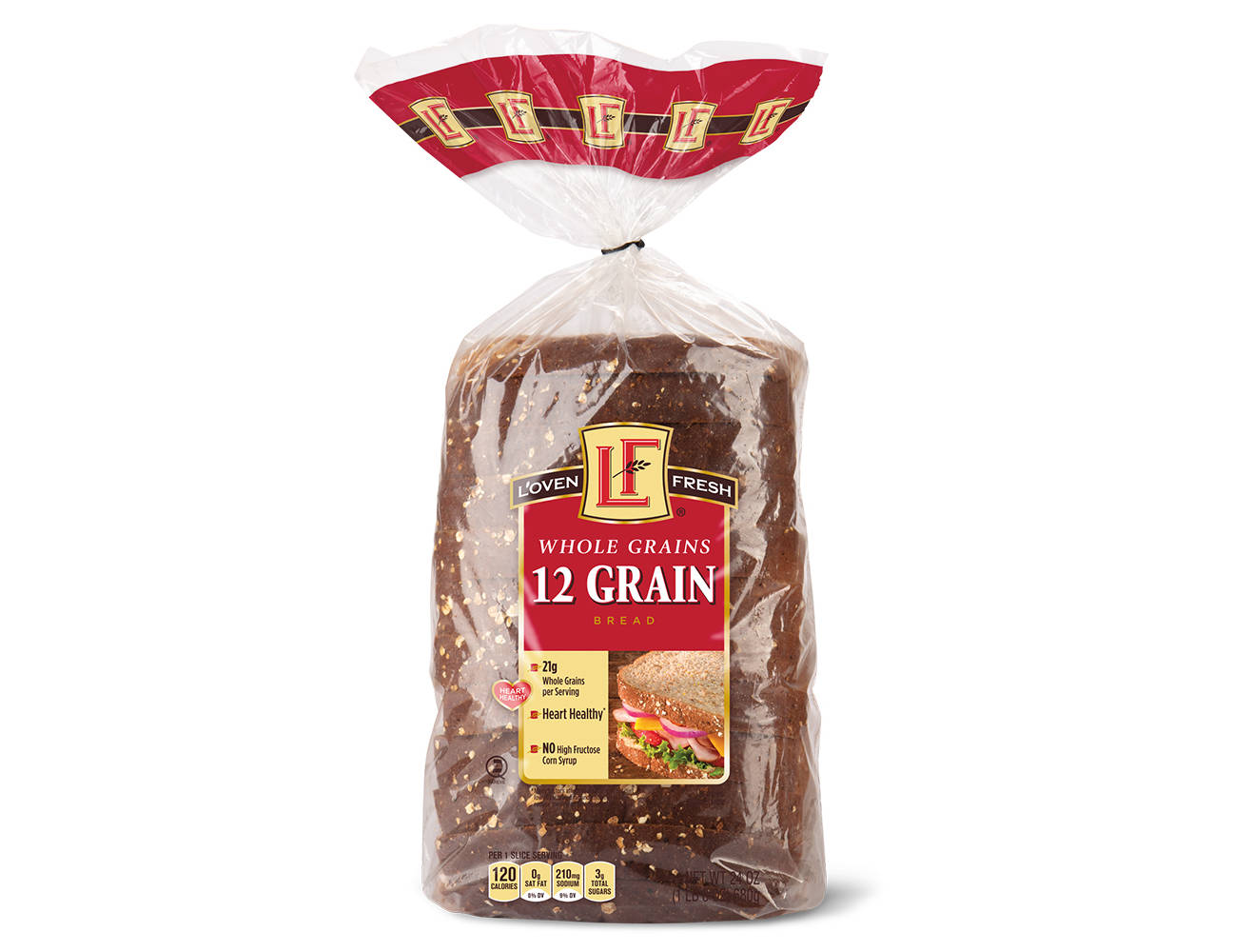 L'oven Fresh 12 Grain Wide Pan Bread, 24 oz