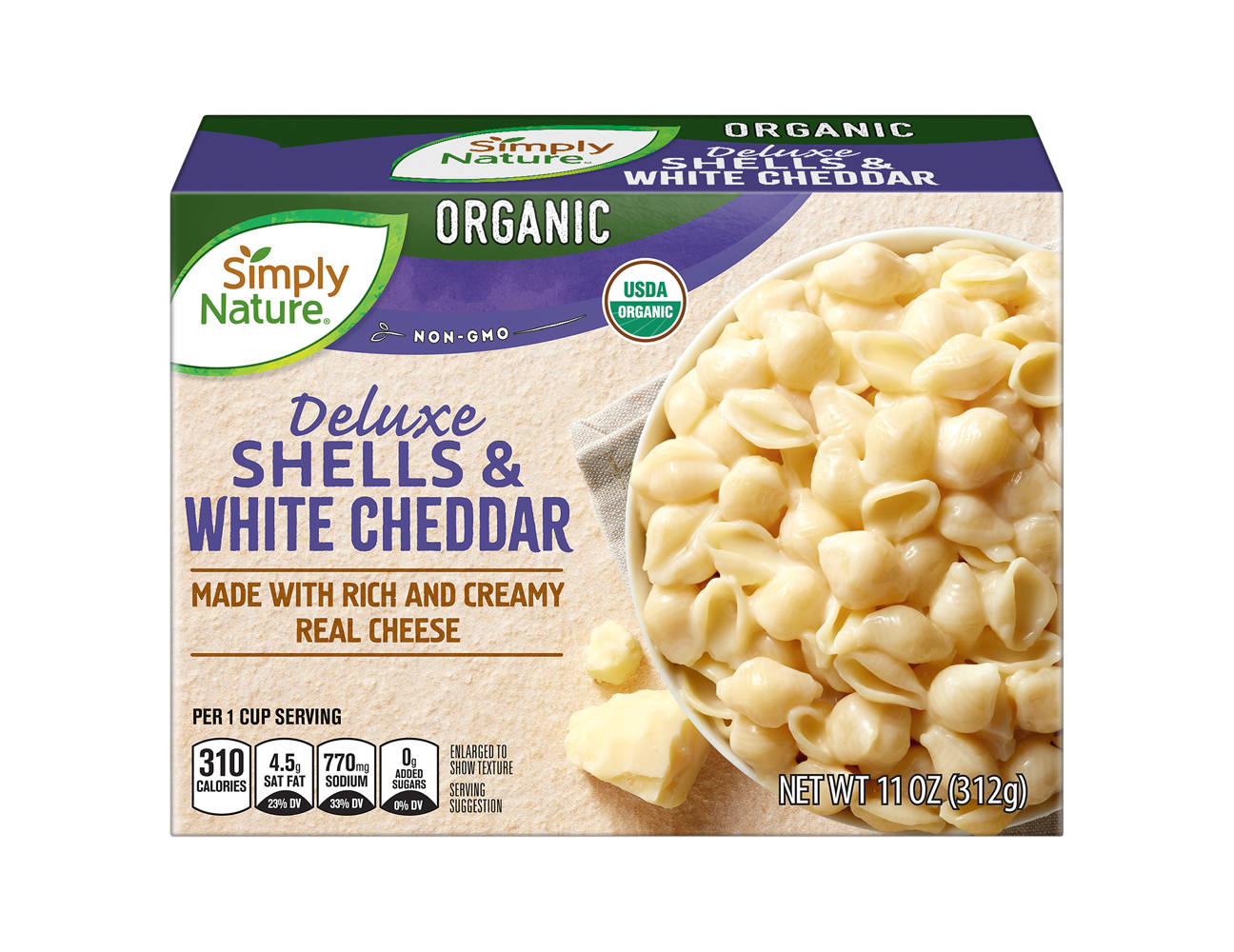Simply Nature Organic Shells & White Cheddar Pasta, 11 oz