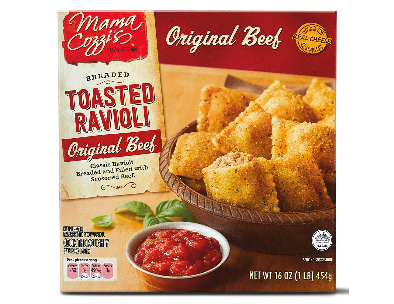 Mama Cozzi's Pizza Kitchen Toasted Beef Ravioli, 1 lb