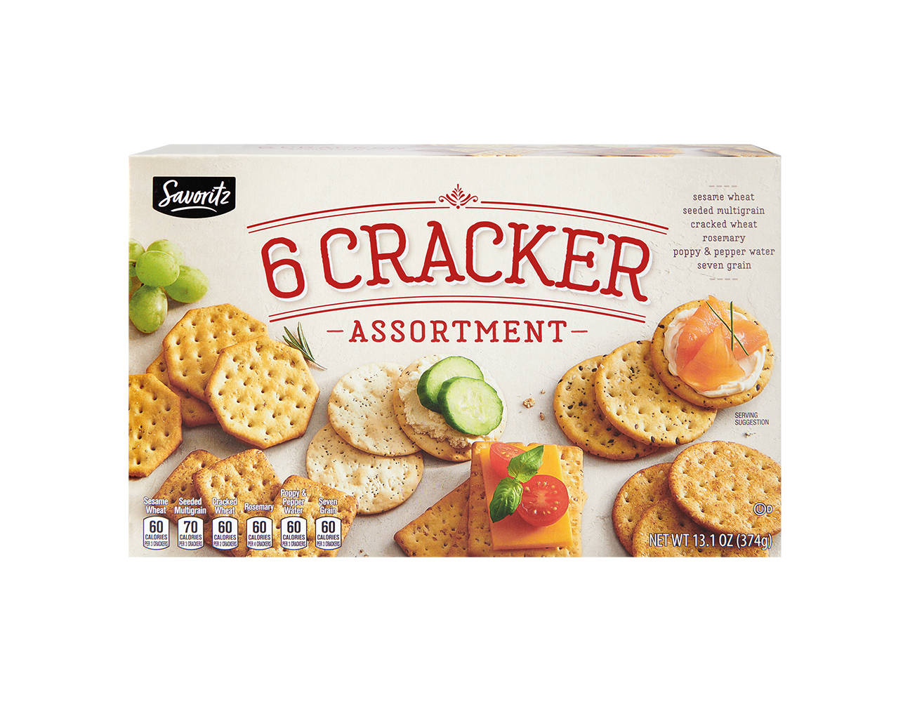 Savoritz Six Cracker Assortment, 13.1 oz