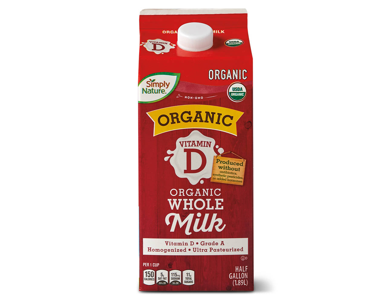 Simply Nature Organic Whole Milk, 64 fl oz