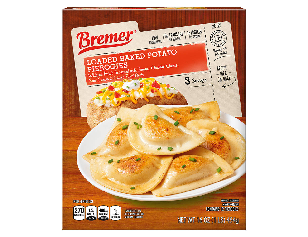 Bremer Loaded Baked Potato Pierogies, 16 oz