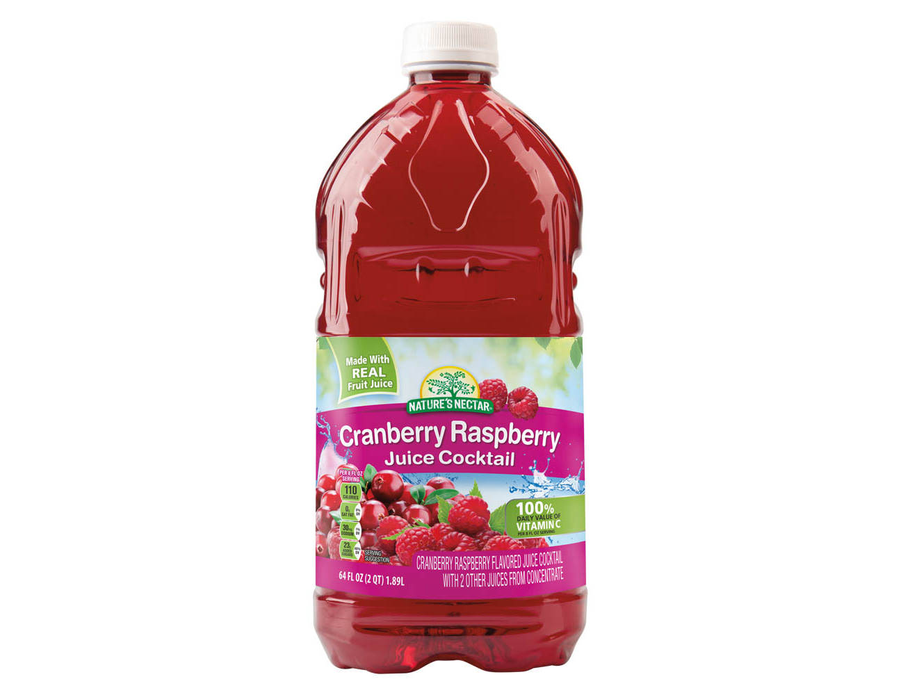 Nature's Nectar Cranberry Raspberry Juice Cocktail, 64 fl oz