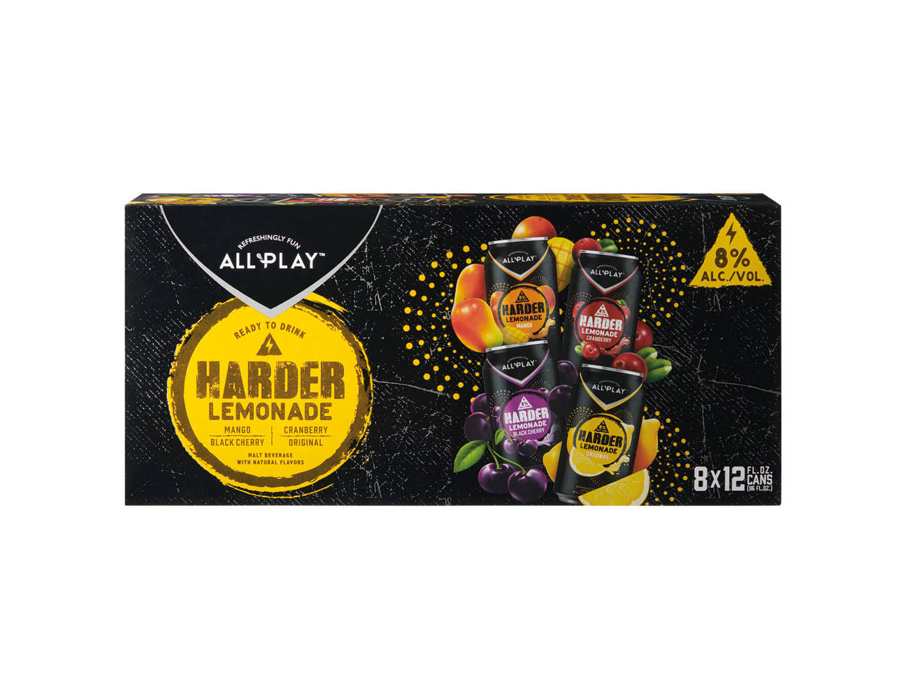 All Play Harder Lemonade Variety Pack - 8 pack, 12 fl oz can