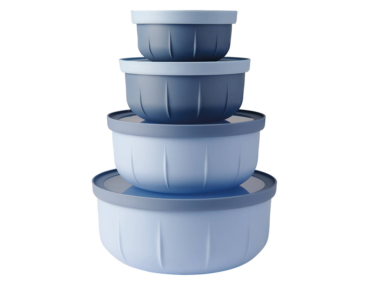 Crofton 4 Piece Nesting Food Storage Bowls Set, Blue