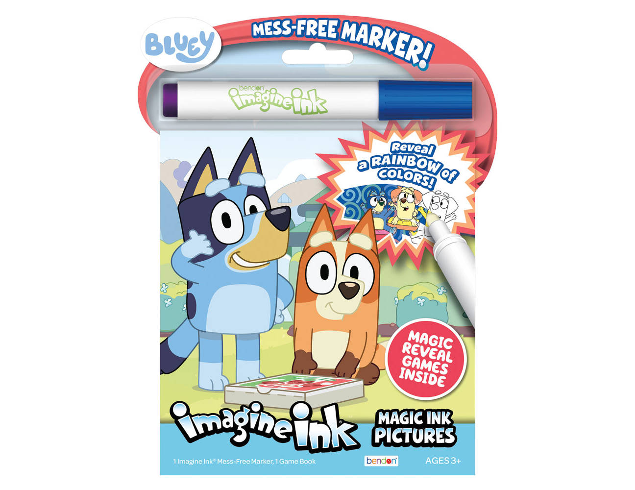 Bendon Bluey Character Magic Ink with Mess Free Marker