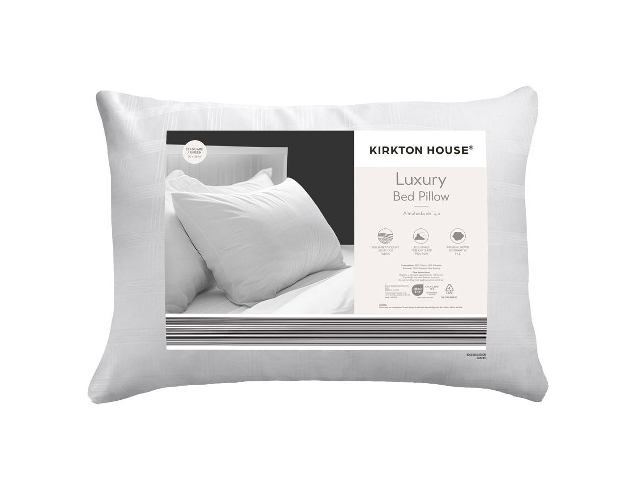 KIRKTON HOUSE 20" x 28" Luxury Bed Pillow