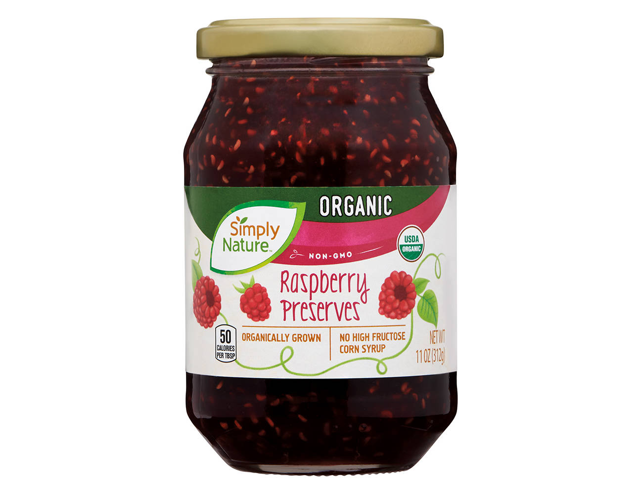 Simply Nature Organic Raspberry Preserves, 11 oz