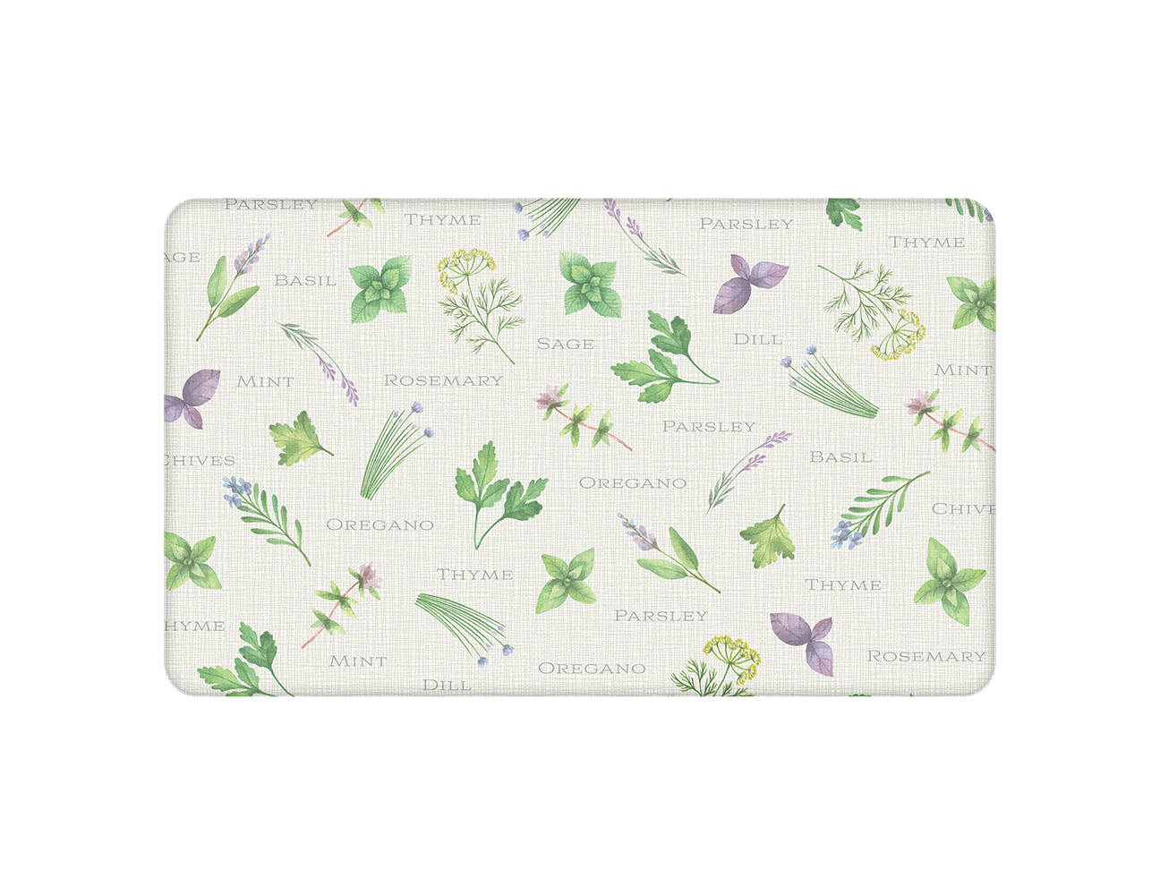 KIRKTON HOUSE 18" x 30" Kitchen Comfort Mat - Herbs