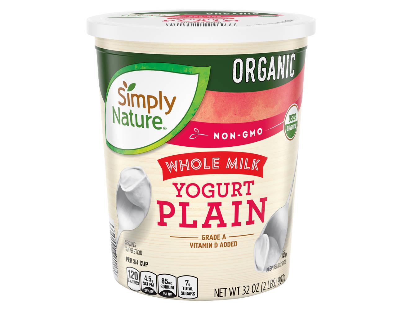 Simply Nature Organic Whole Milk Plain Yogurt, 32 oz