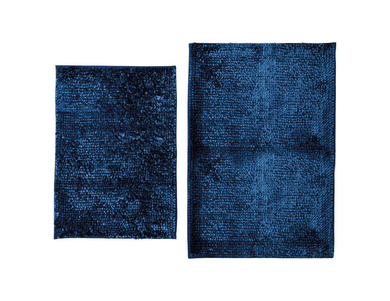 KIRKTON HOUSE 2 Piece Luxury Chenille Bath Rug, Navy Blue