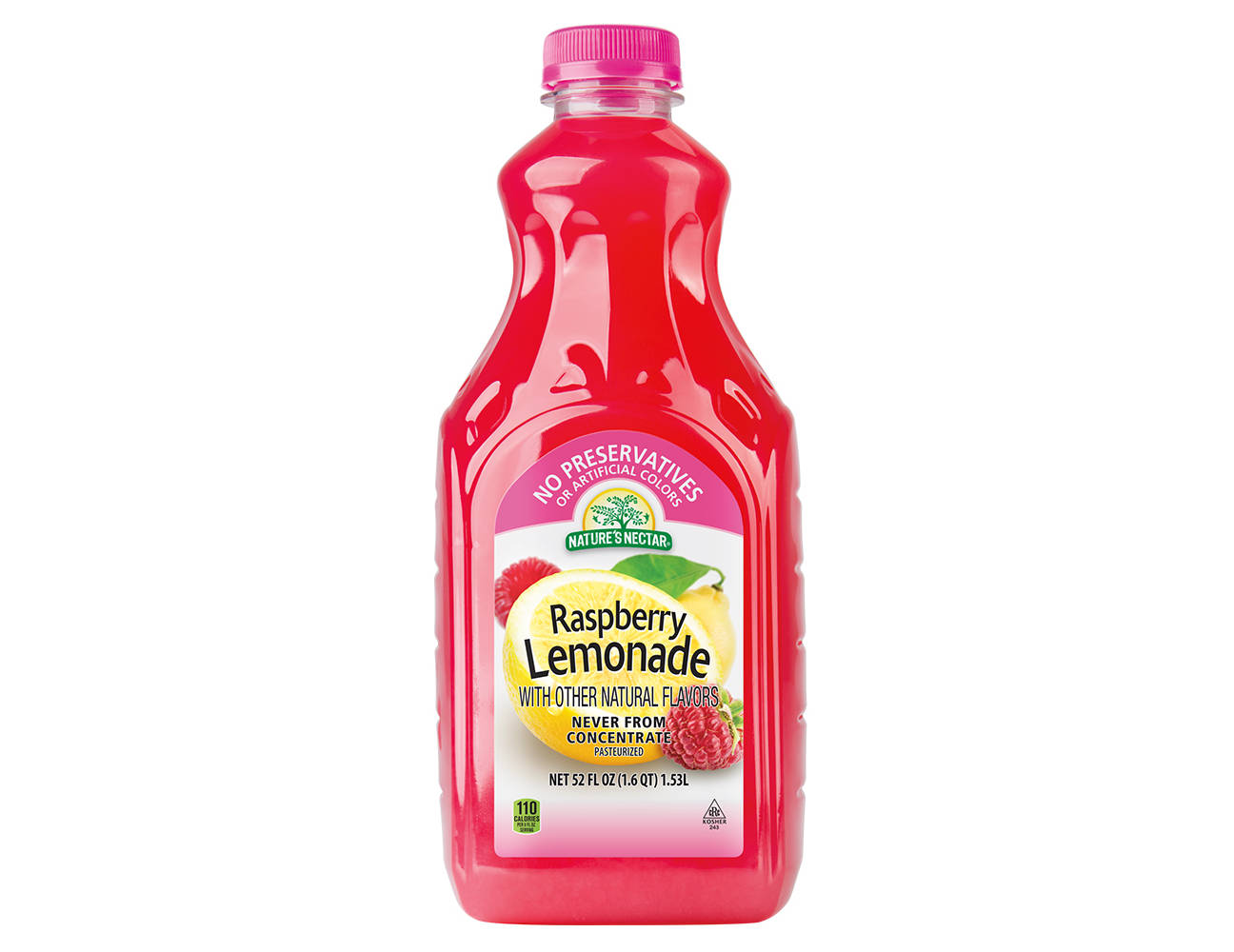 Nature's Nectar Raspberry Lemonade Not From Concentrate, 52 fl oz