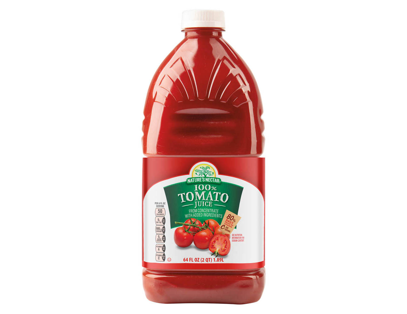 Nature's Nectar 100% Tomato Juice, 64 fl oz