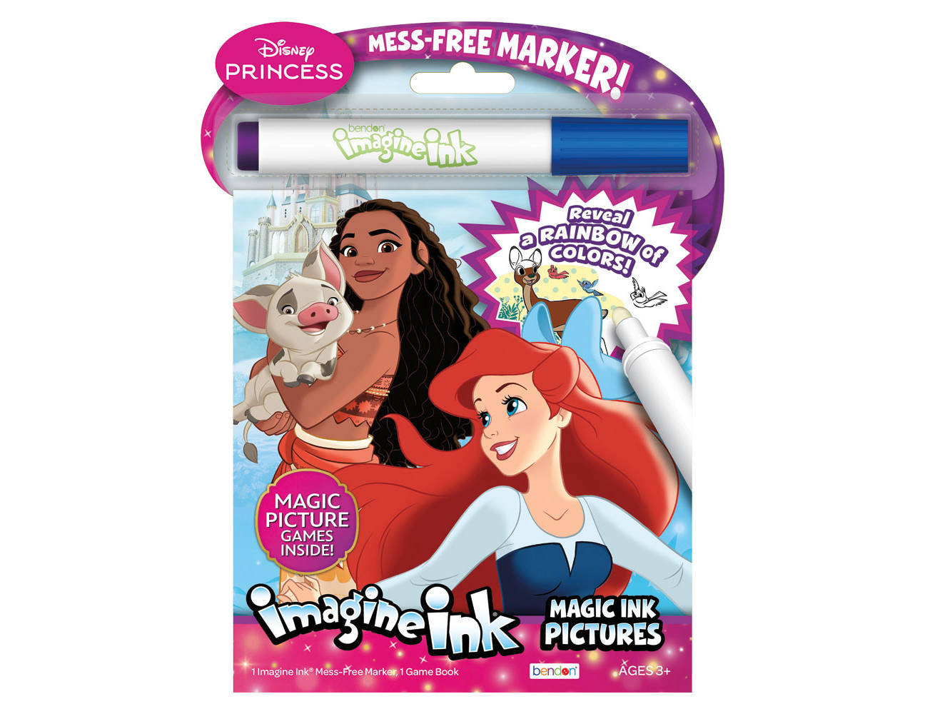 Bendon Disney Princess Character Magic Ink with Mess Free Marker