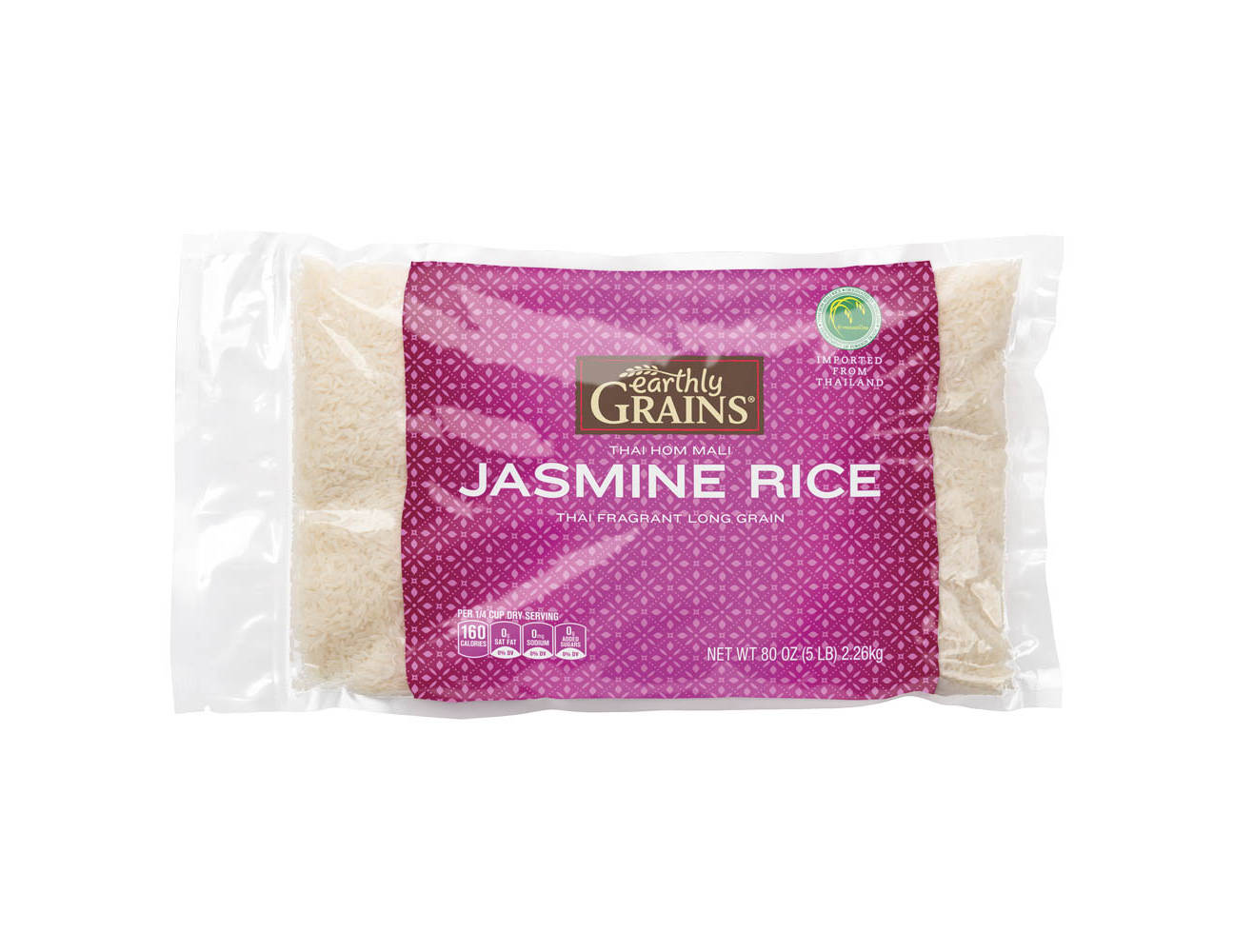 Earthly Grains Jasmine Rice, 5 lb