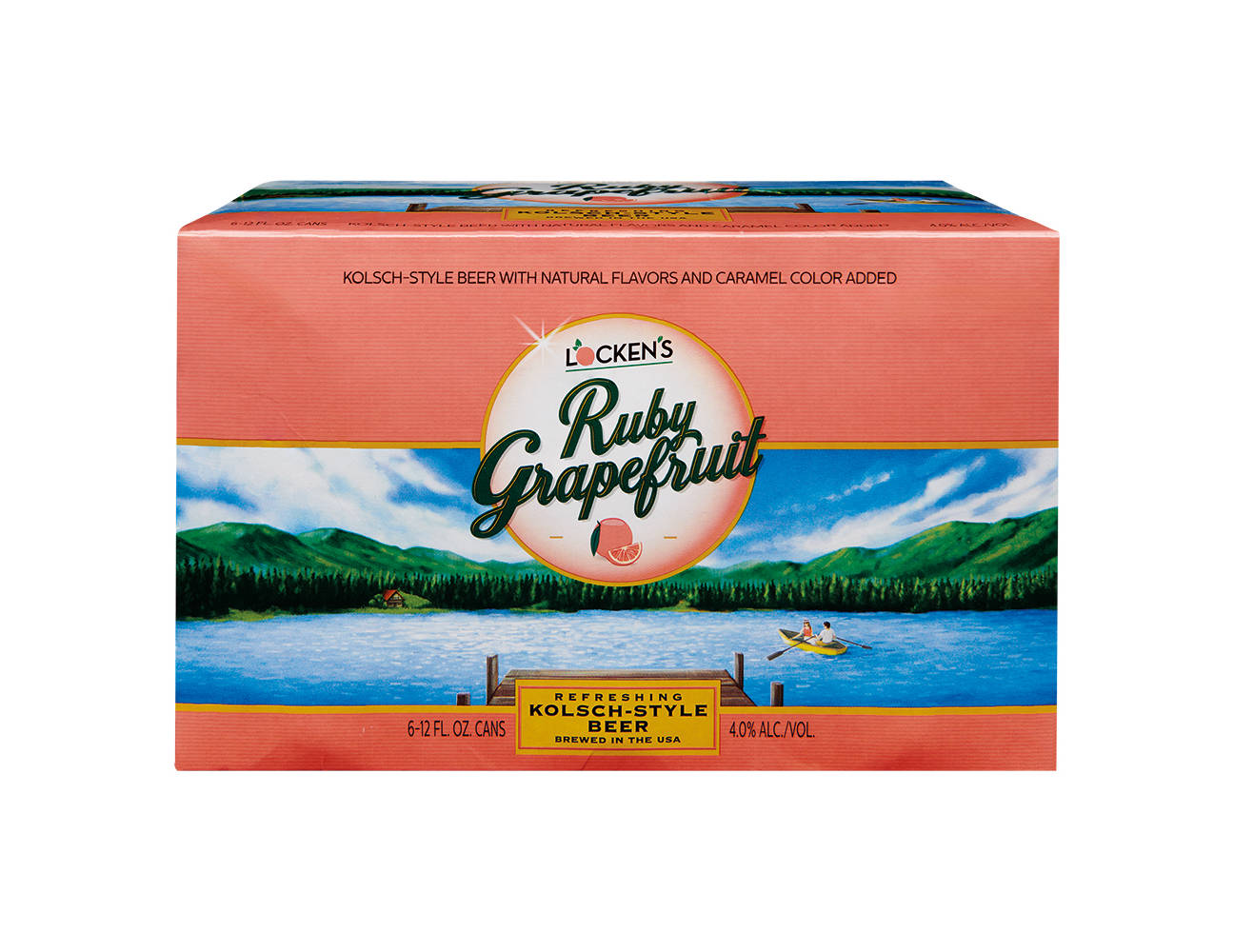 Locken's Ruby Grapefruit Kolsch-Style Beer - 6 pack, 12 fl oz can