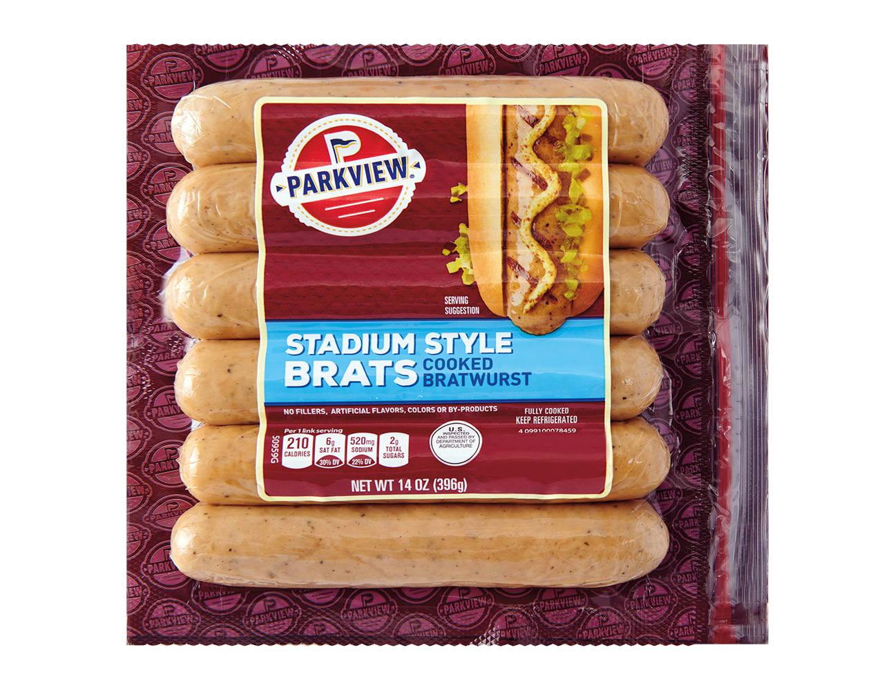 Parkview Stadium Style Brats, 6 count