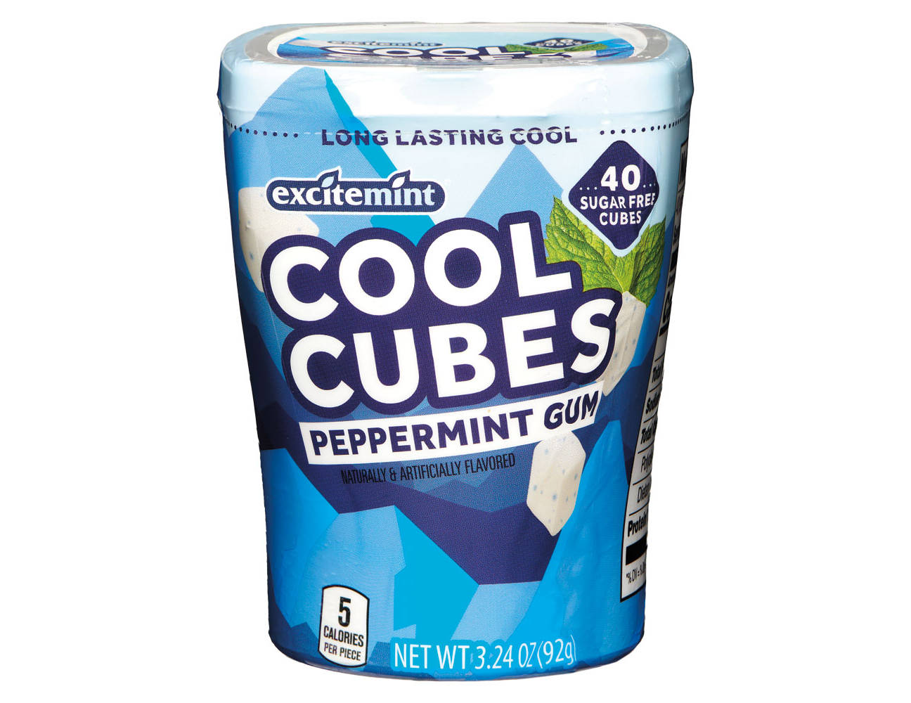 Excitemint Peppermint Gum Cube, 3.24 oz