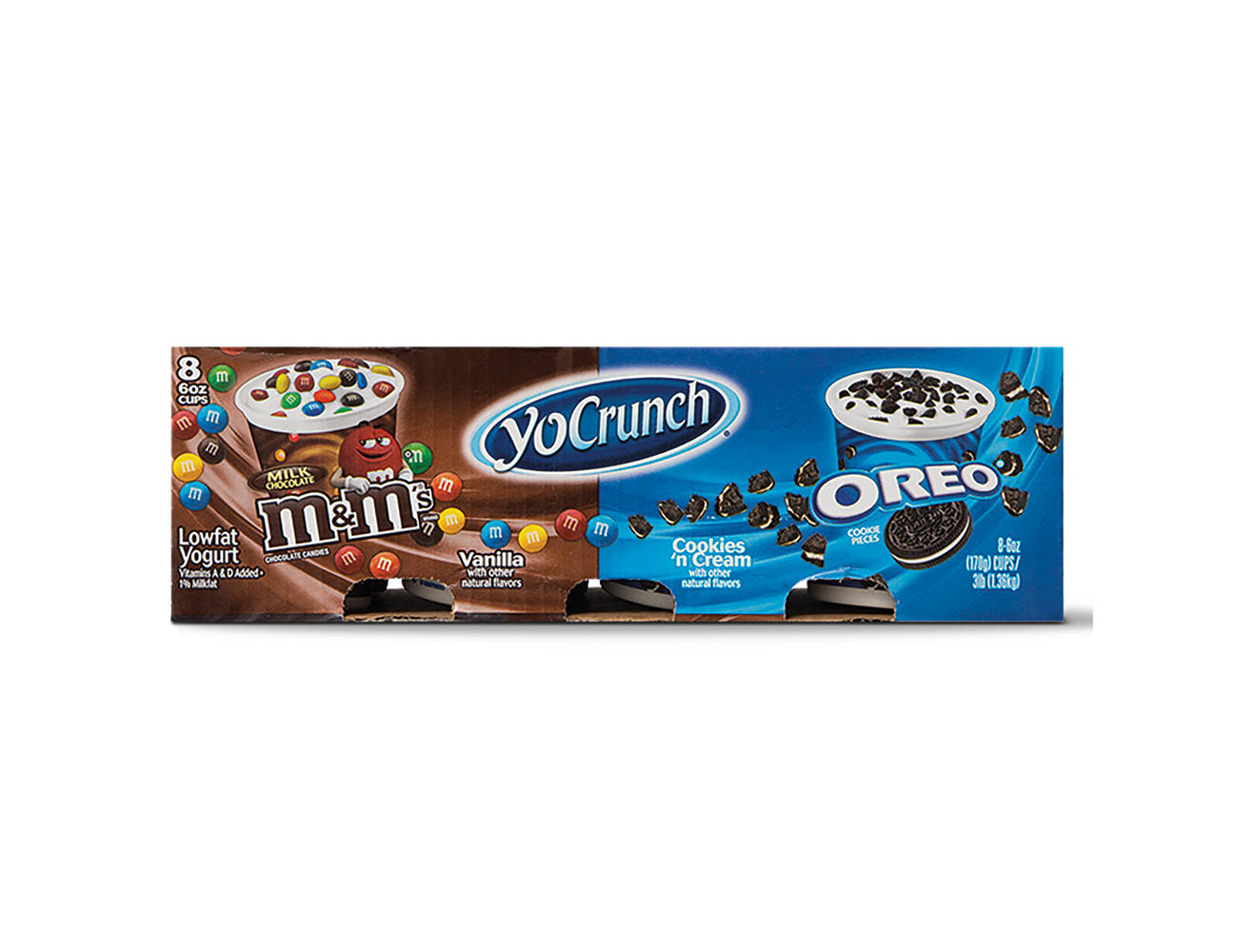 YoCrunch Oreo and M&M Yogurt Multipack, 8 count