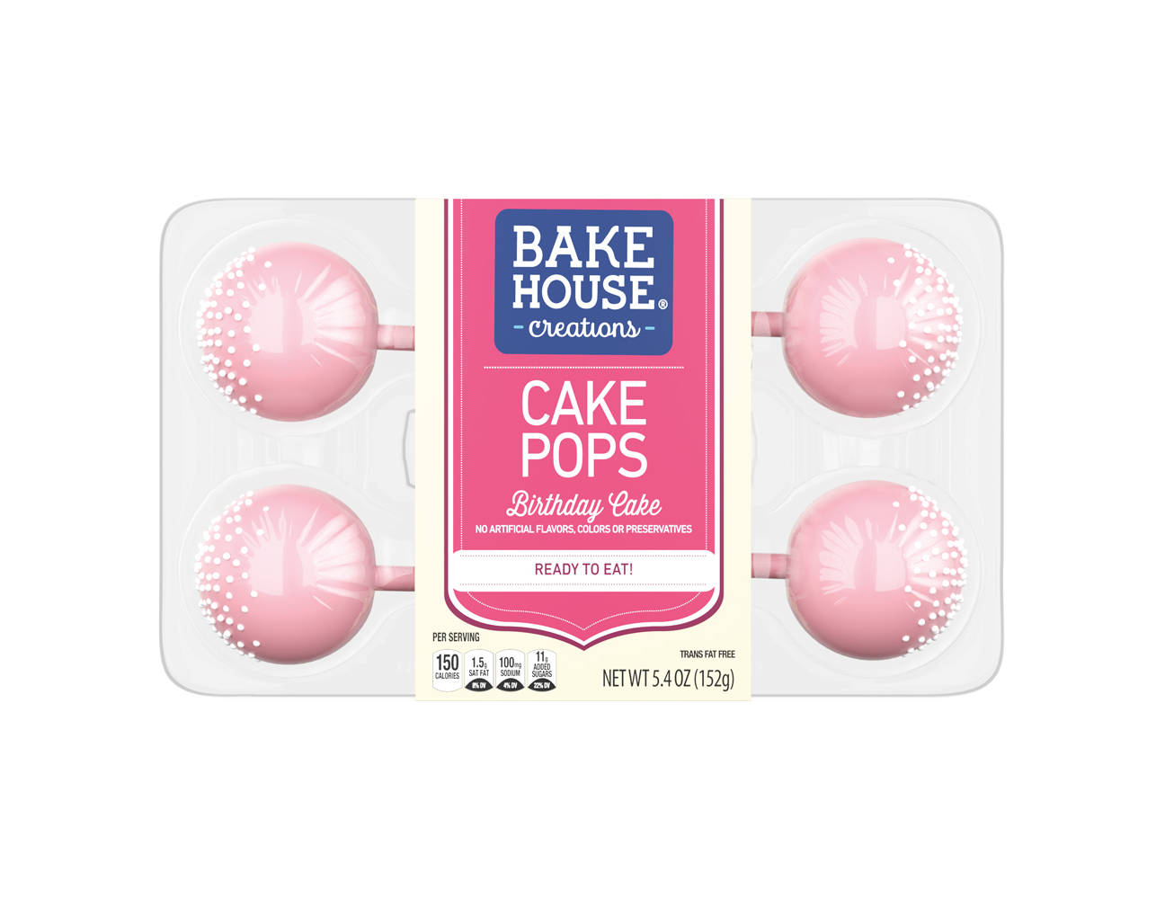Bake House Creations Birthday Cake, Cake Pop, 5.4 oz