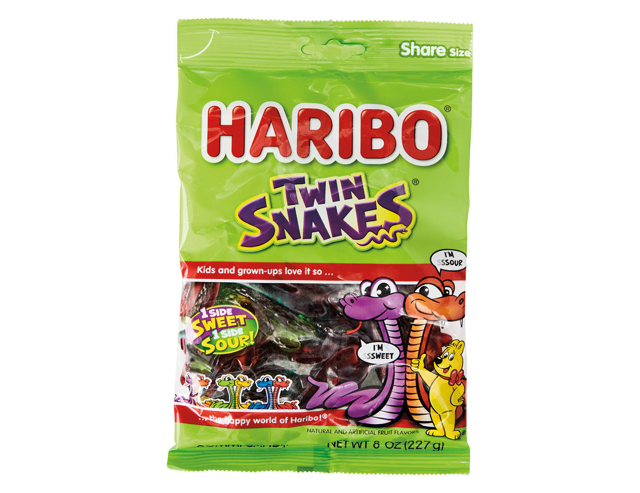 Haribo Sweet & Sour Twin Snakes Candies, 8 oz