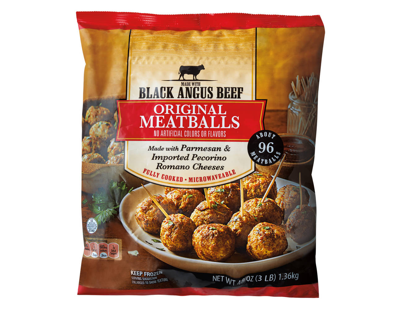 Premium Black Angus Original Meatballs, 3 lb