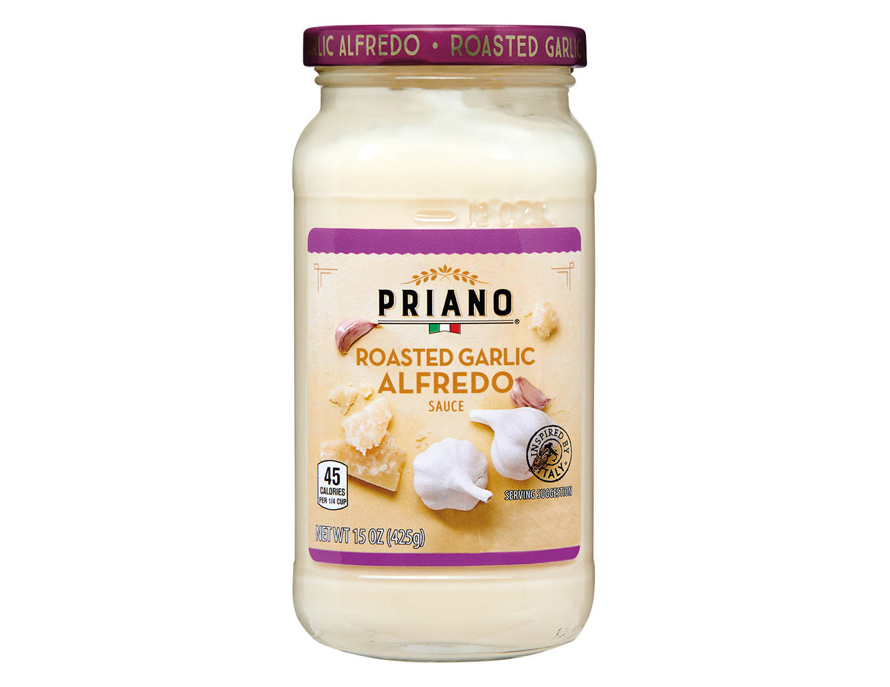 Priano Roasted Garlic Alfredo Sauce, 15 oz