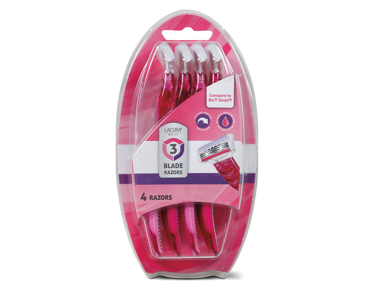 Lacura Women's Triple Blade Razors, 4 count