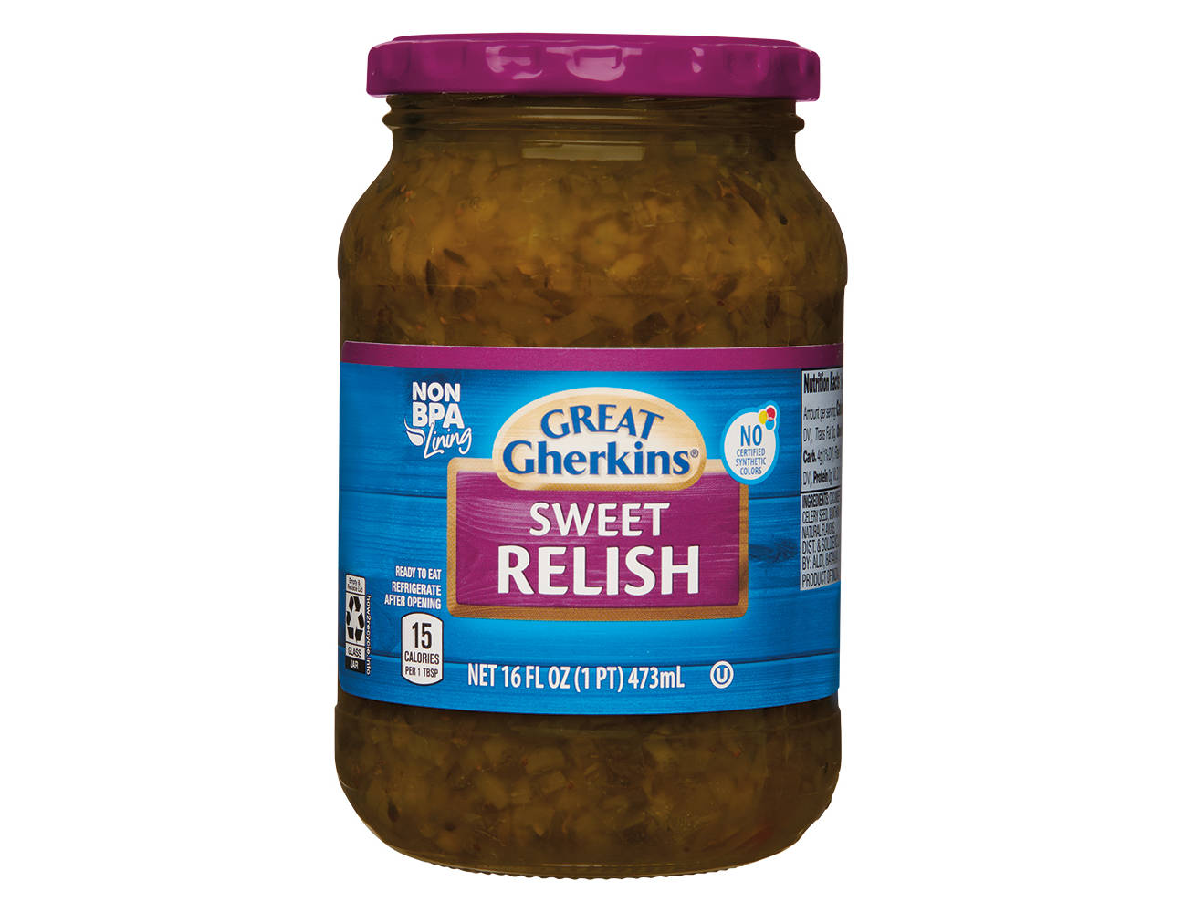 Great Gherkins Sweet Relish, 16 fl oz