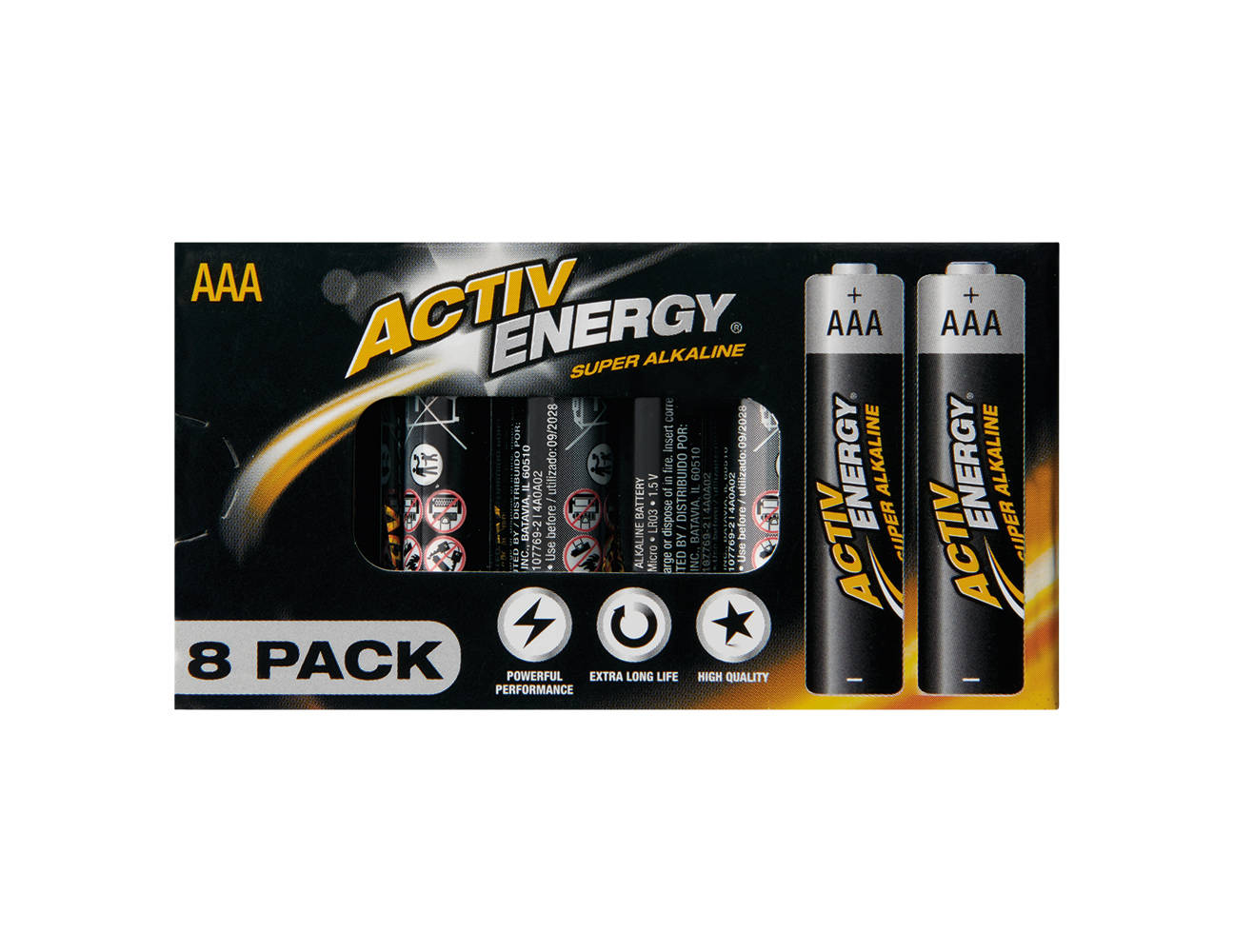 Activ Energy AAA Alkaline Batteries, 8 count